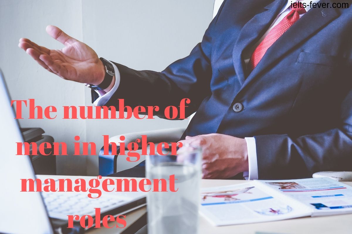 The number of men in higher management roles - IELTS FEVER