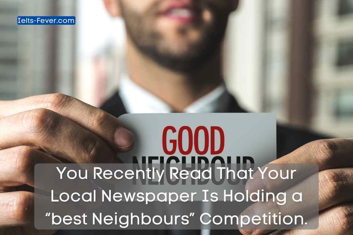 You Recently Read That Your Local Newspaper Is Holding - IELTS FEVER
